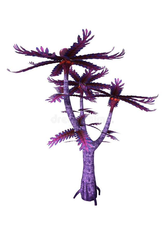 3D Rendering Alien Plant on White Stock Illustration - Illustration of ...