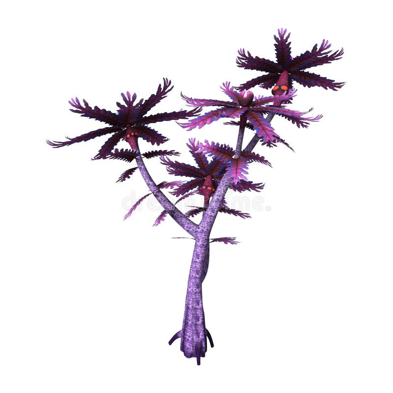 3D Rendering Alien Plant on White Stock Illustration - Illustration of ...