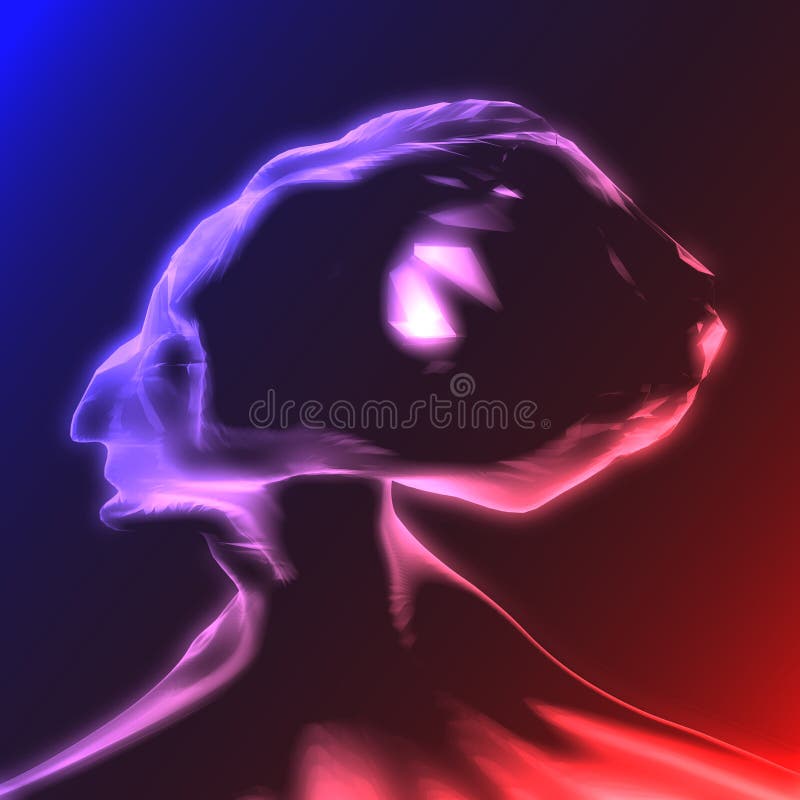 Alien in profile stock illustration. Illustration of blue - 271739898
