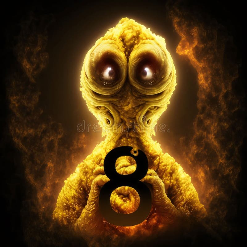 3D Rendering of an Alien with a Question Mark in His Hand Number 8 ...