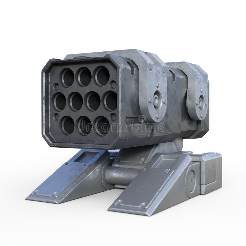 3D-illustration of an Alien Science Fiction Starship Weapon Stock ...