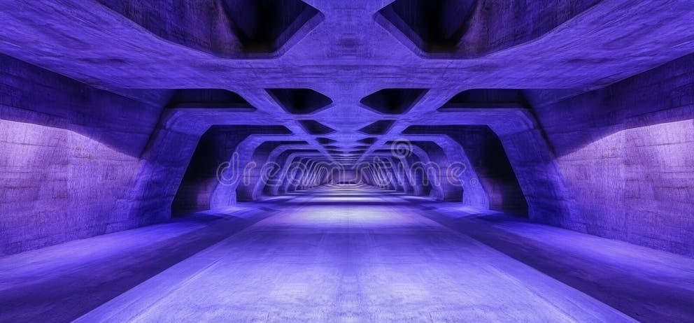 A 3D Rendering of an Alien Spaceship Hangar Features a Triangular ...