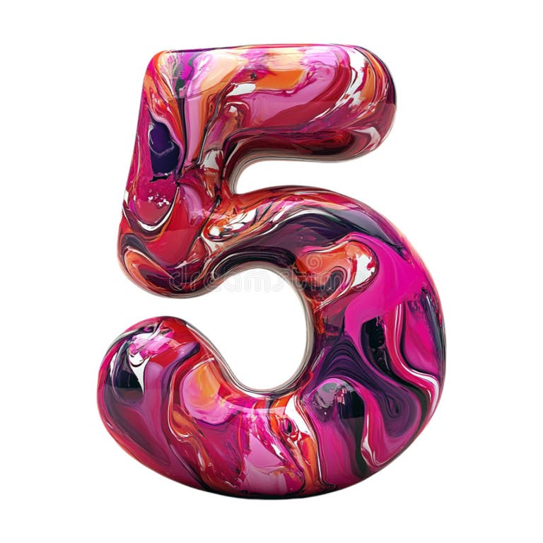 3D Rendering of a Alphabet Number 5 Letter Made from Corel on ...