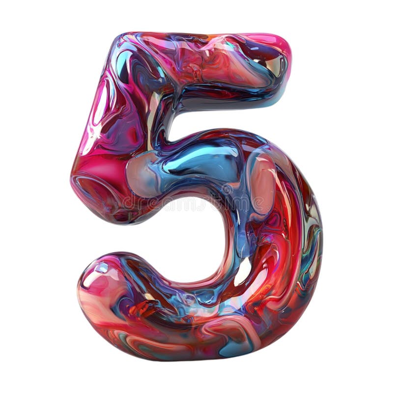 3D Rendering of a Alphabet Number 5 Letter Made from Corel on ...