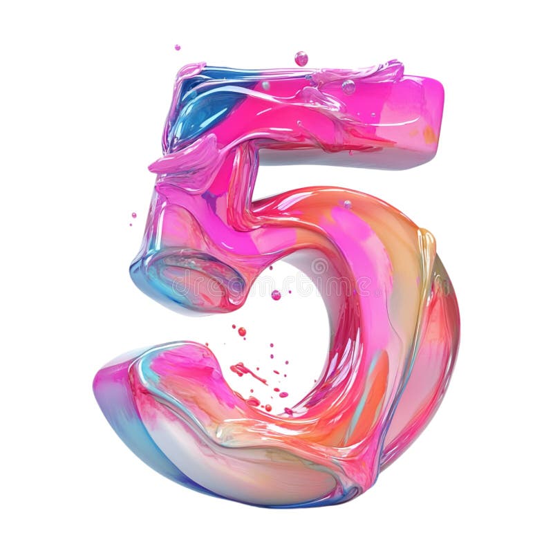 3D Rendering of a Alphabet Number 5 Letter Made from Corel on ...