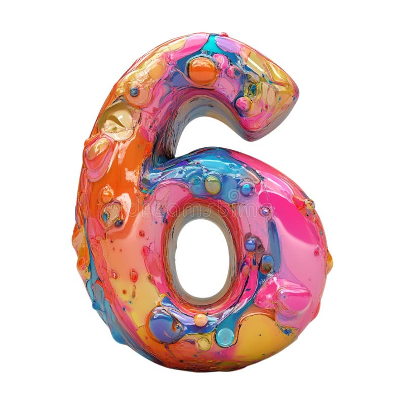 3D Rendering of a Alphabet Number 6 Letter Made from Corel on ...