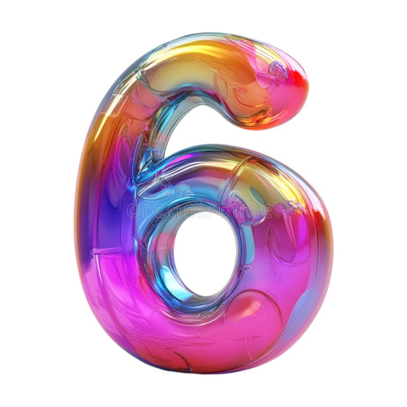 3D Rendering of a Alphabet Number 6 Letter Made from Corel on ...