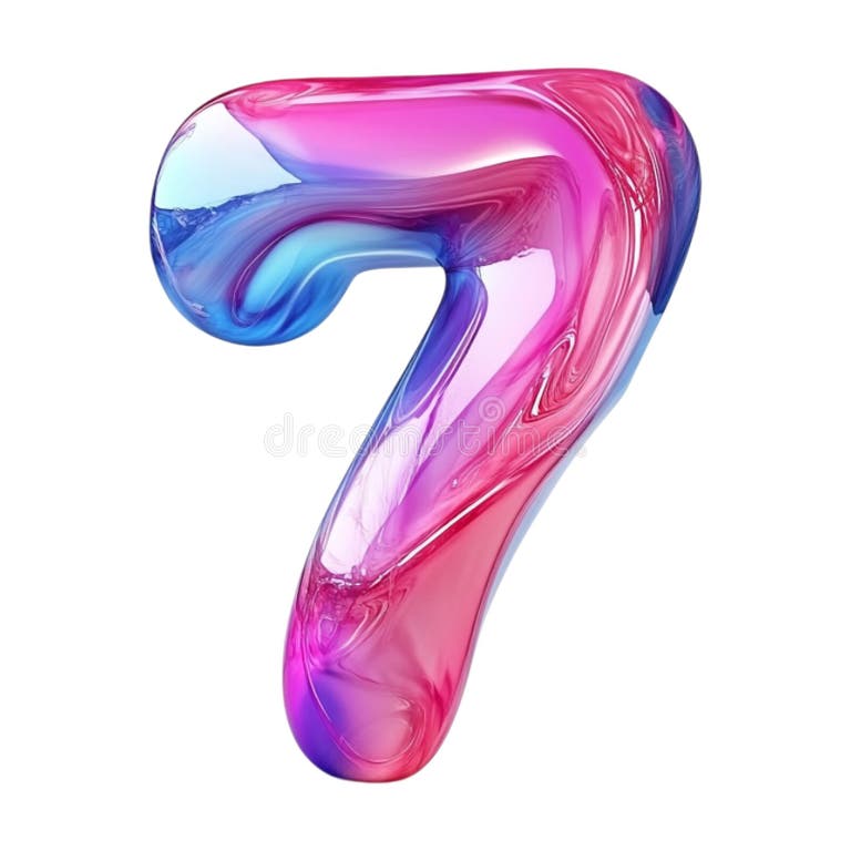 3D Rendering of a Alphabet Number 7 Letter Made from Corel on ...