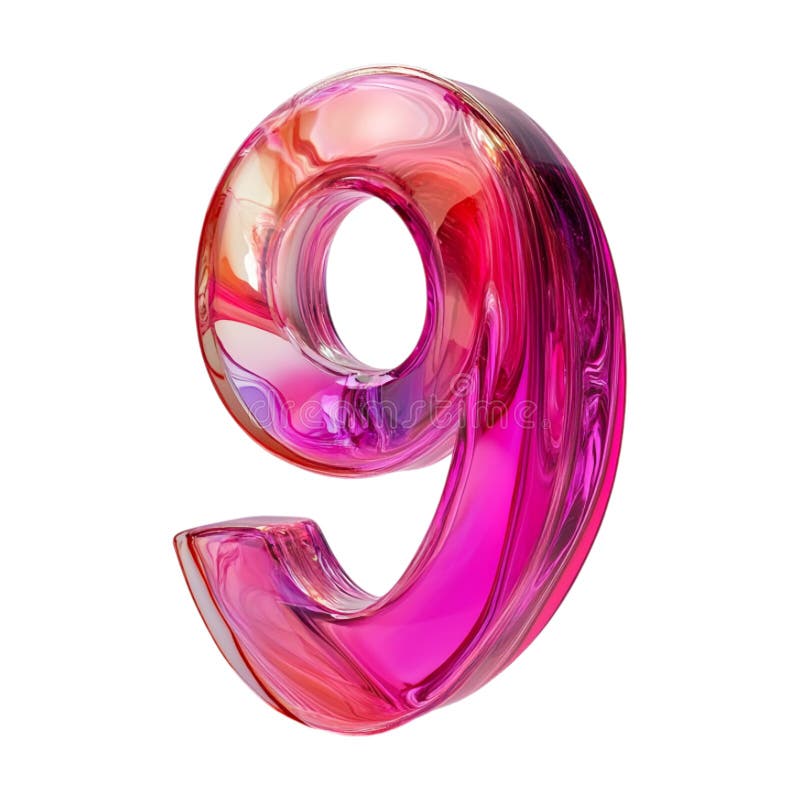 3D Rendering of a Alphabet Number 9 Letter Made from Corel on ...