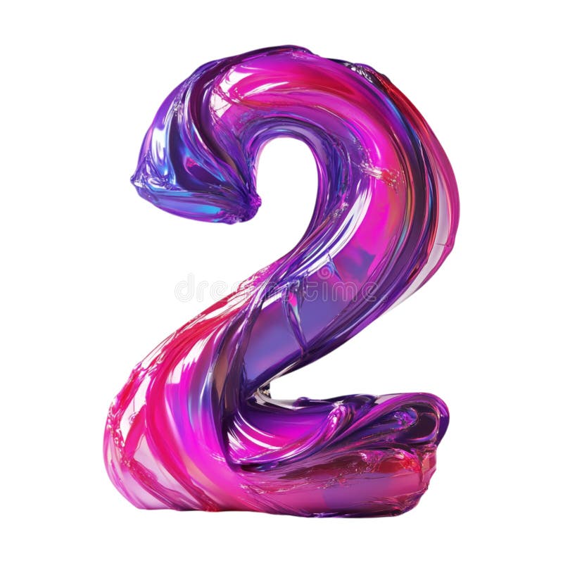 3D Rendering of a Alphabet Number 2 Letter Made from Corel on ...