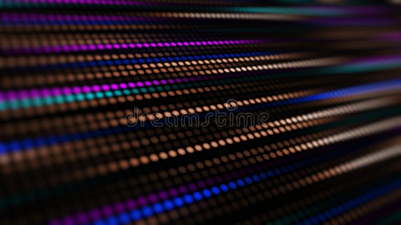 3D Rendering Amazing Bright Neon Background of Round Lights Stock ...