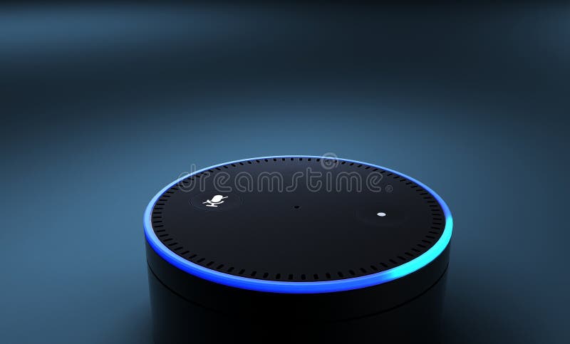 3d Rendering of Voice Recognition System on Blue Ground Stock Image ...