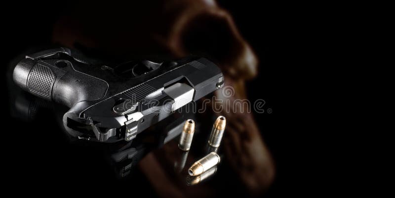 3D Illustration of a Ghost Gun with Ammunition Stock Illustration ...