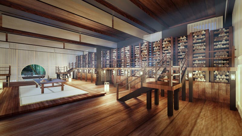 3D Rendering of an Ancient Chinese Bamboo Scroll Book Library Stock ...