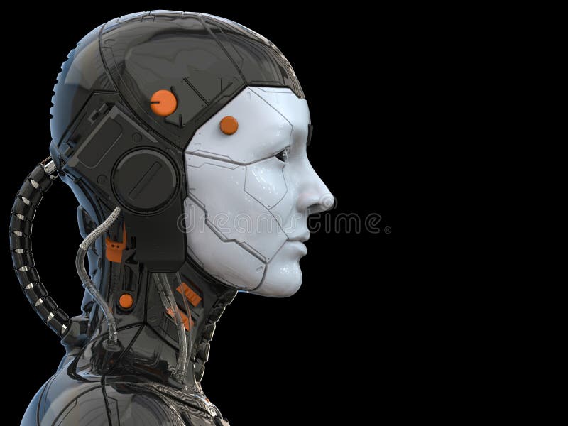 Android Robot Cyborg Woman Humanoid Side View - 3d Rendering Stock ... Android Robot Cyborg Woman Humanoid Side View - 3d Rendering Stock ...