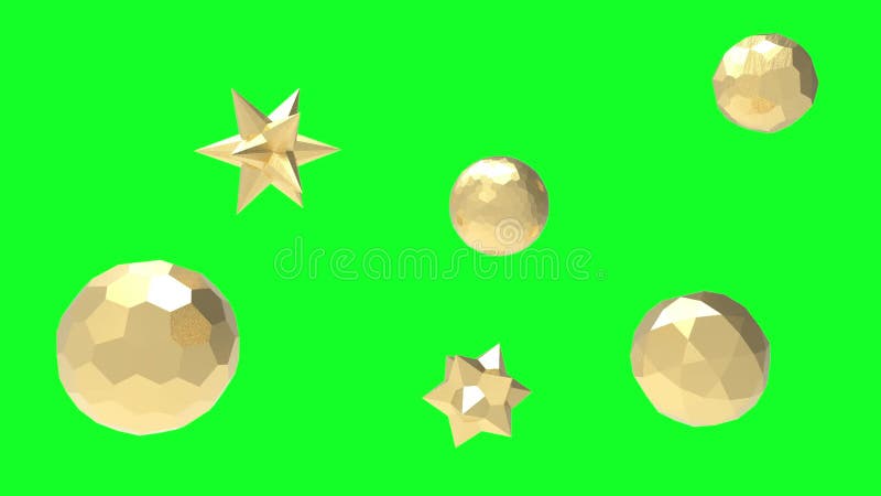 3d Rendering Animation of Geometric Shapes Turning on Chroma Key ...