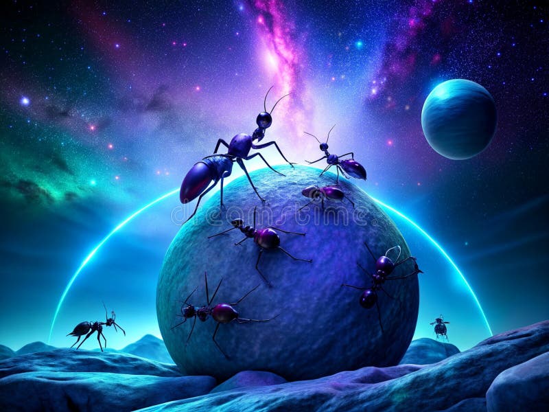 3D Rendering of Ants in a Fantasy World. 3D Rendering Stock ...