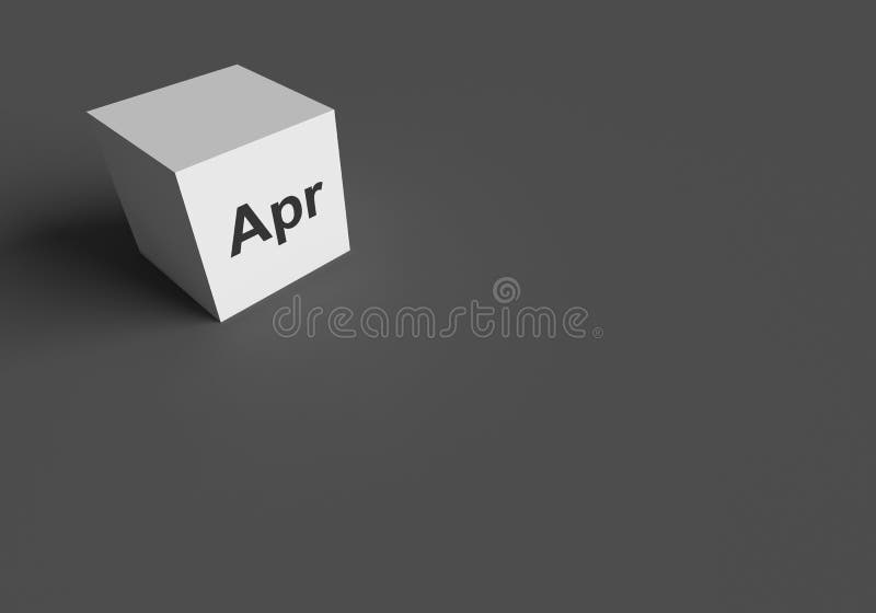 3D RENDERING of `Apr` ABBREVIATION of APRIL Stock Illustration ...