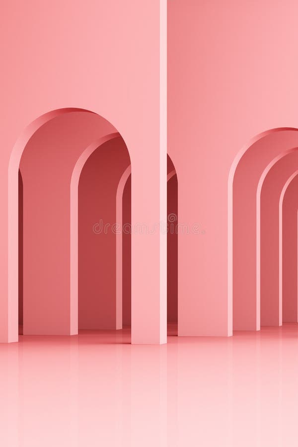 3d rendering arc rhythm stock illustration. Illustration of indoor ...