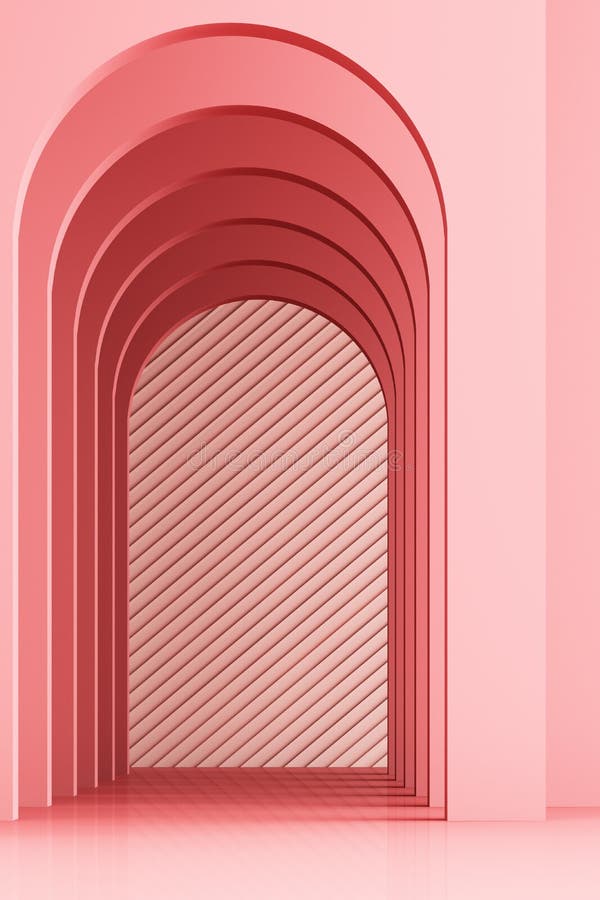 3d rendering arc rhythm stock illustration. Illustration of wall ...