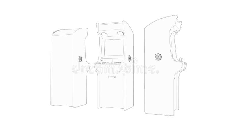 Arcade Machine Line Drawing Stock Illustrations – 474 Arcade Machine ...