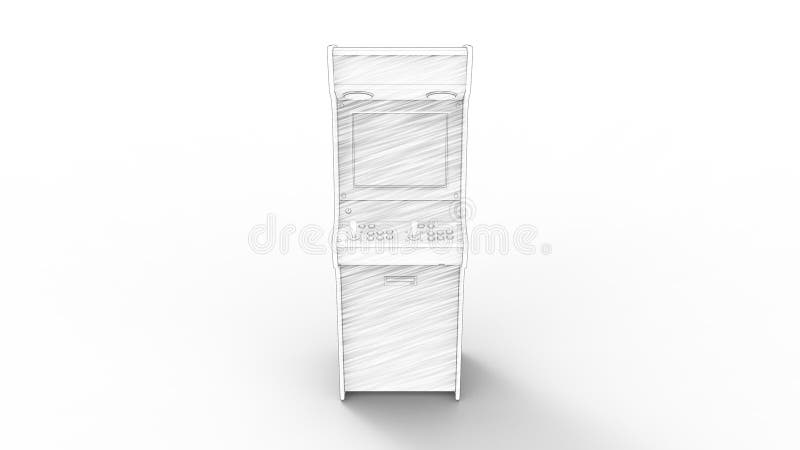 Arcade Machine Line Drawing Stock Illustrations – 151 Arcade Machine ...