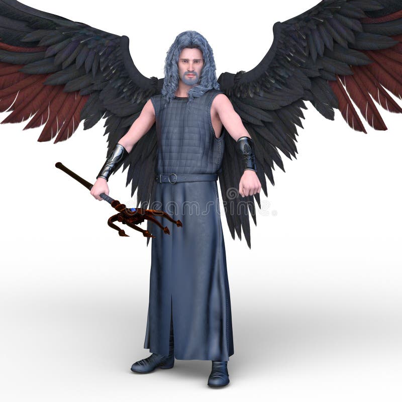 3D Rendering of an Archangel Stock Illustration - Illustration of myth ...