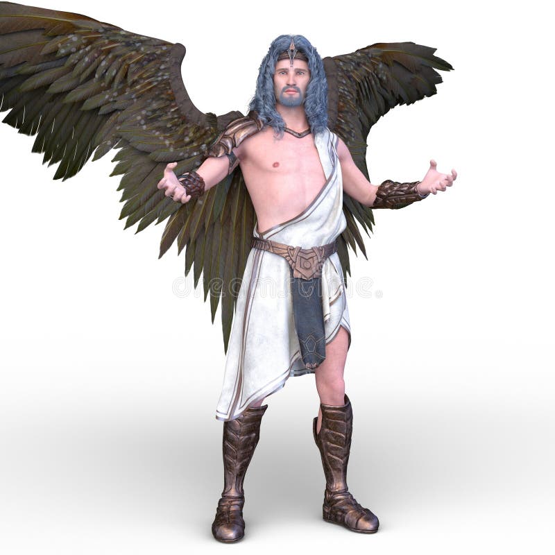 3D Rendering of an Archangel Stock Illustration - Illustration of ...