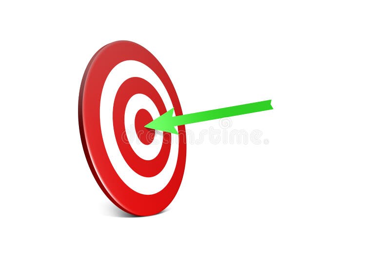 Archery Target Board Symbol on White Stock Illustration - Illustration ...