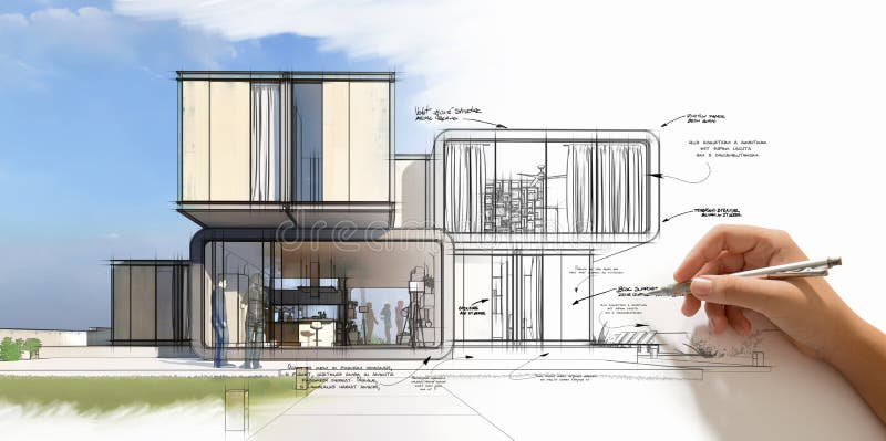 Architecture Project Process Stock Illustration - Illustration of ...