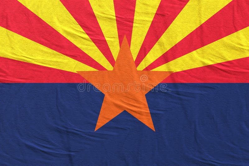 3d Rendering of Arizona State Flag Stock Illustration - Illustration of ...