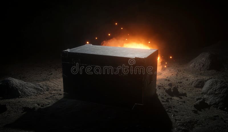 3D Rendering of Army Box with Loot Boxes, Glow, and Text Box. Stock ...