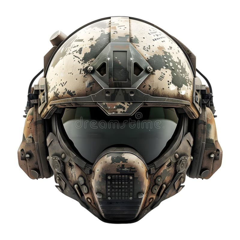 3D Rendering of a Army Safety Helmet on Transparent Background - Ai ...