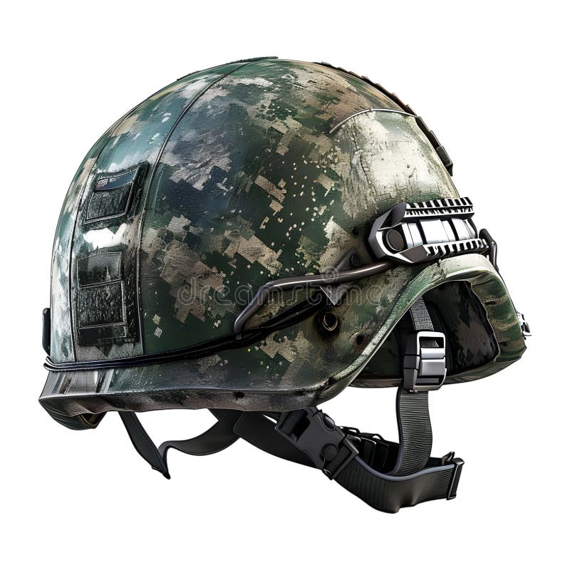 3D Rendering of a Army Safety Helmet on Transparent Background - Ai ...