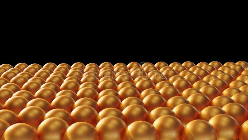 A 3D Rendering of an Array of Spherical Gold Nanoparticles Stock ...