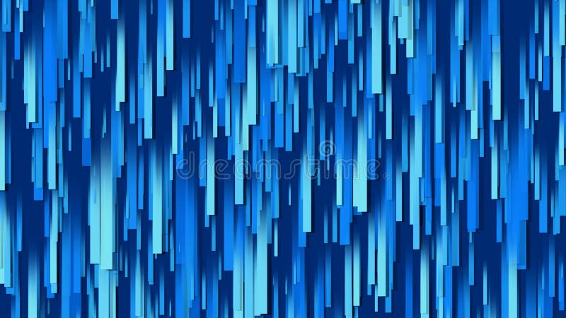 3D Rendering of an Array of Stripes. Stripes of Different Sizes in ...