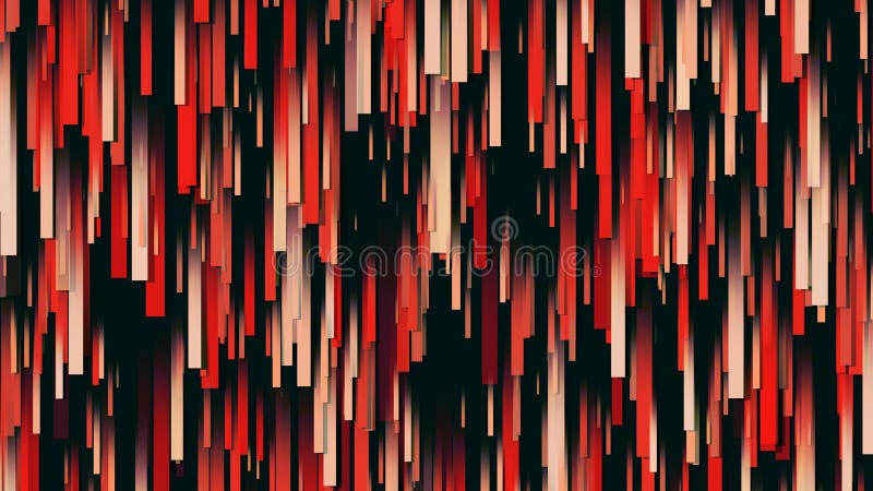 3D Rendering of an Array of Stripes. Stripes of Different Sizes in ...