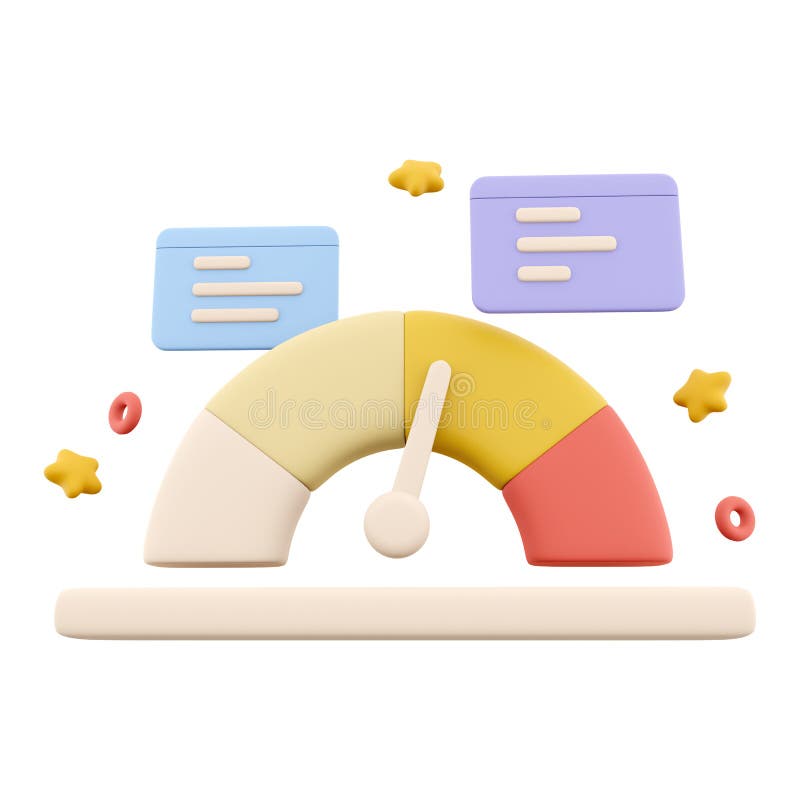 3d Rendering Arrow Point Scale Speedometer Icon. 3d Render Icon ...