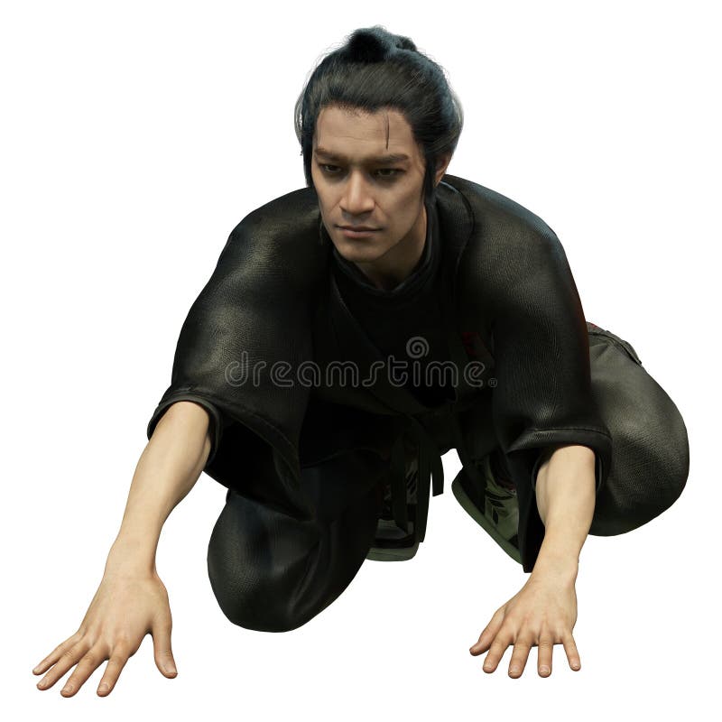Samurai Crouching Stock Illustrations – 58 Samurai Crouching Stock ...