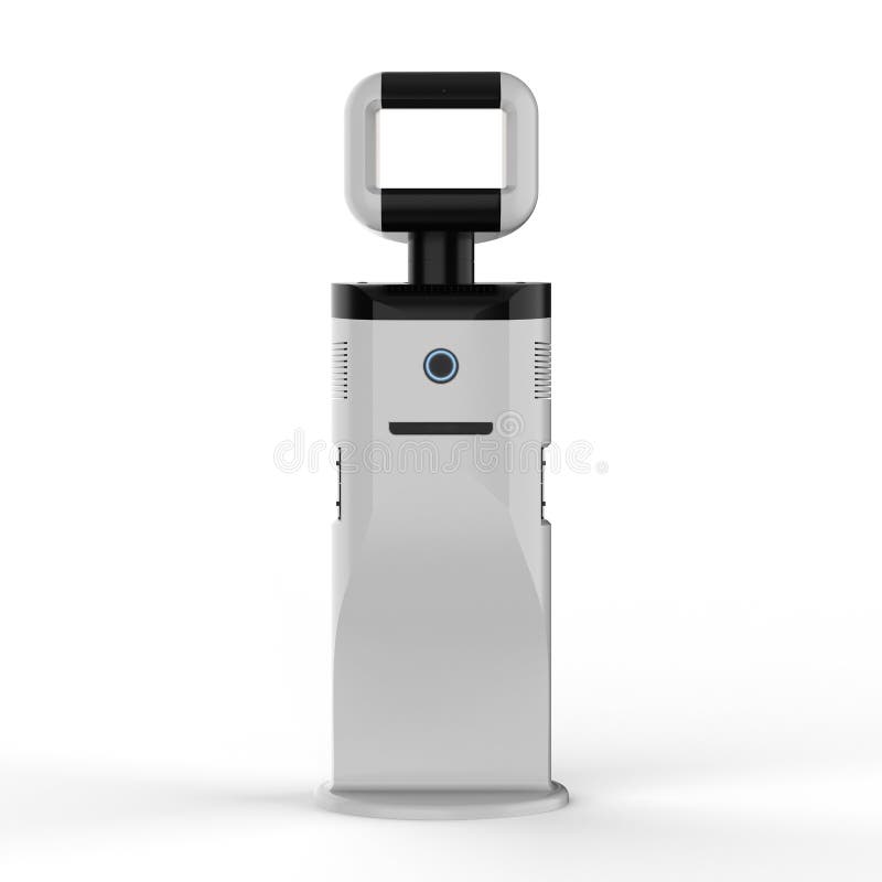 Robot with empty note stock illustration. Illustration of inform ...