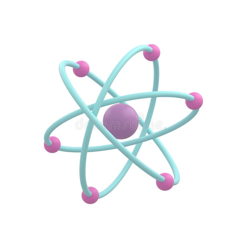 3D Rendering of Atom Icon. Science Icon. Education Icon. 3d Rendering ...