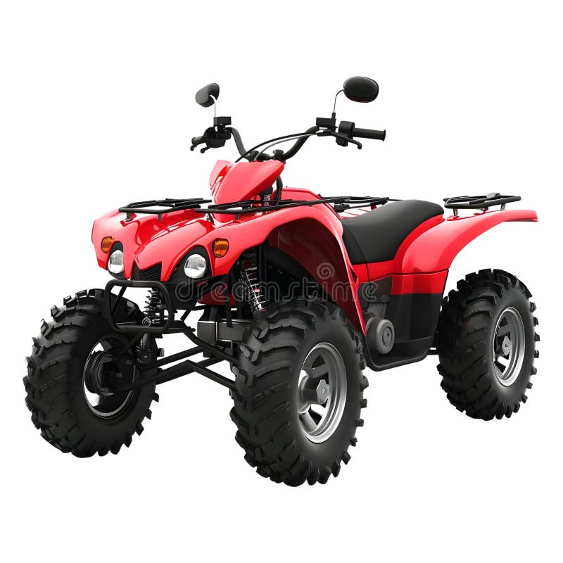 3D Rendering of a ATV Quad Bike on Transparent Background - Ai ...