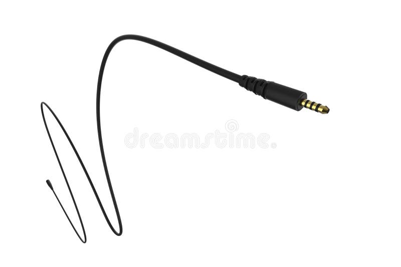 Audio jack with cables stock illustration. Illustration of jack - 104927013