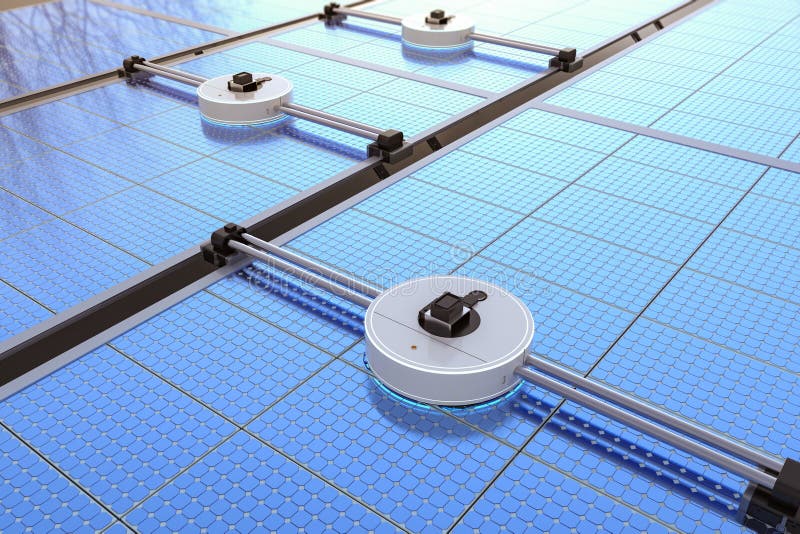 Robot Cleaner Solar Panel Stock Illustrations – 51 Robot Cleaner Solar ...