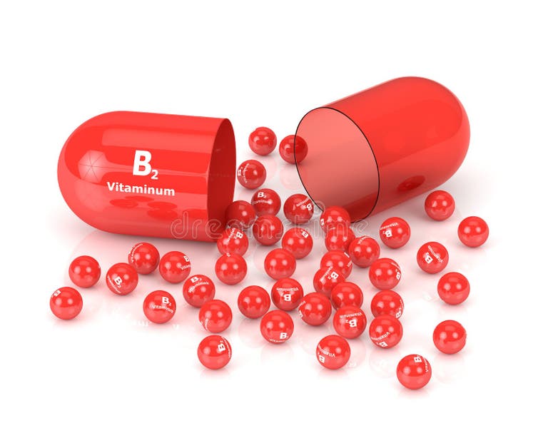 3d Rendering of B2 Vitamin Pill Stock Illustration - Illustration of ...