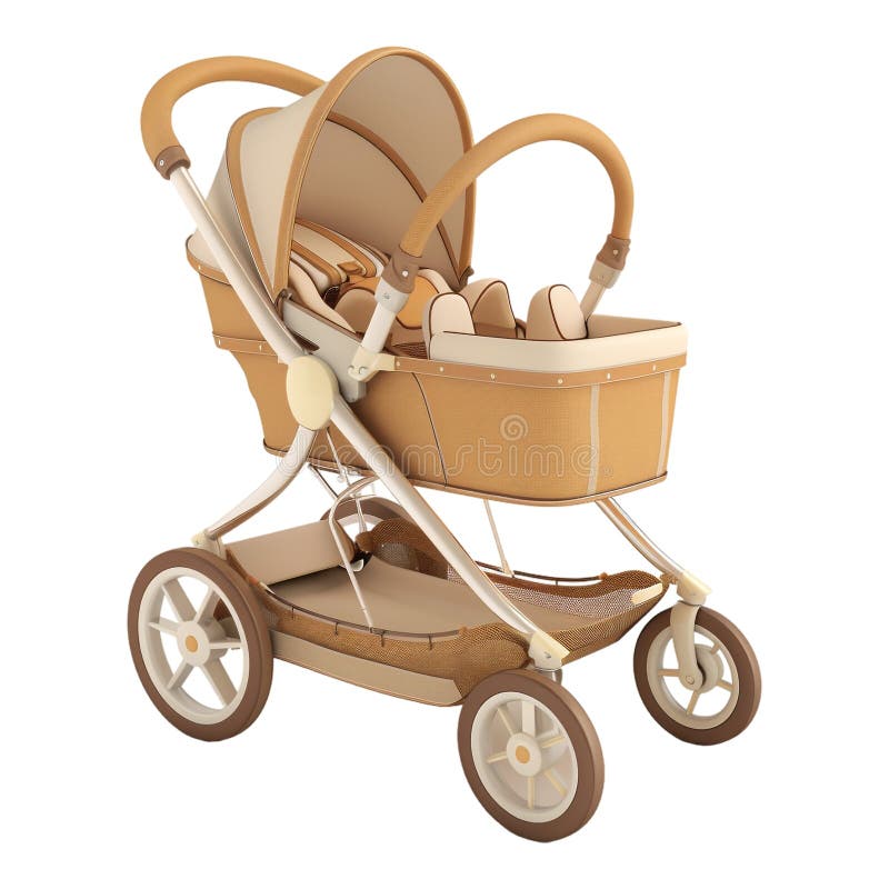 3D Rendering of a Baby Cart on Transparent Background - Ai Generated ...