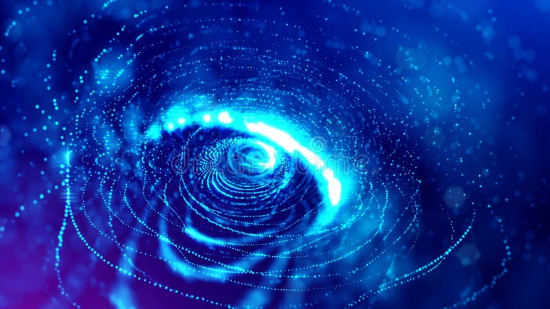 3d Rendering Background of Glowing Particles with Depth of Field, Bokeh ...