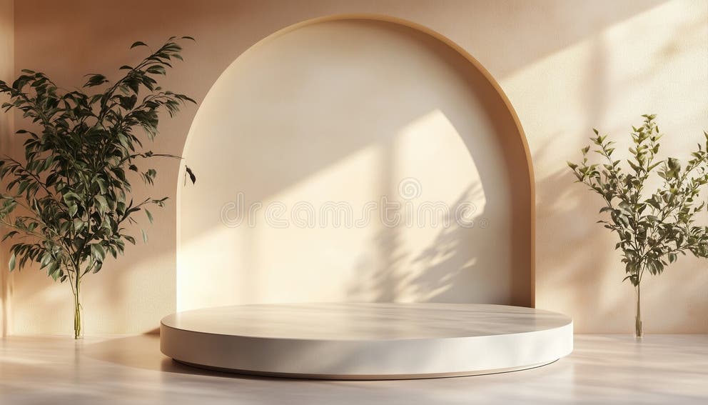 3d Rendering of Background Mock Up with Podium for Product Display: a ...