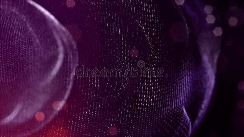 3d Rendering Background with Particles and Depth of Field. Loop Animation, Seamless Footage ...