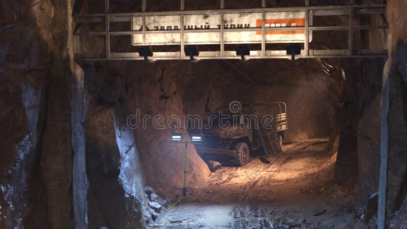 3d-illustration of an Empty and Scary Undeground Bunker Stock ...